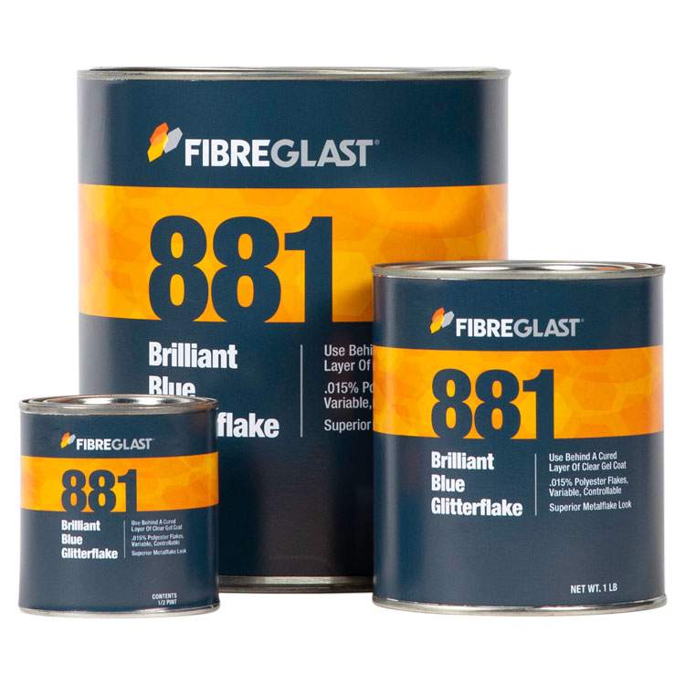 Brilliant Blue Glitterflake in stock same day shipping | Fibre Glast