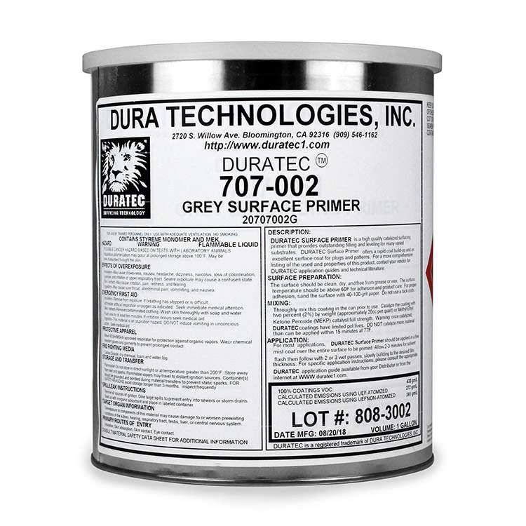 Duratec Gray Surfacing Primer in stock | Fibre Glast