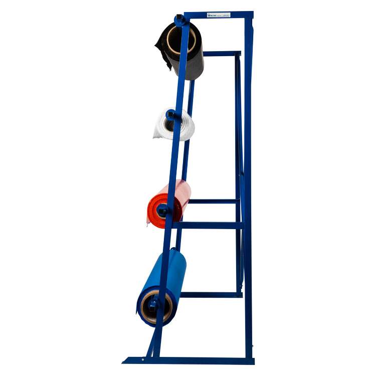 Four Roll Fabric Rack ideal for vertical spaces in stock | Fibre Glast