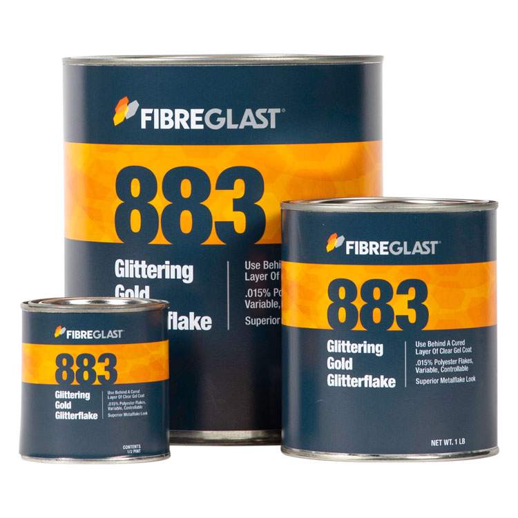 Gold Glitterflake | Fibre Glast