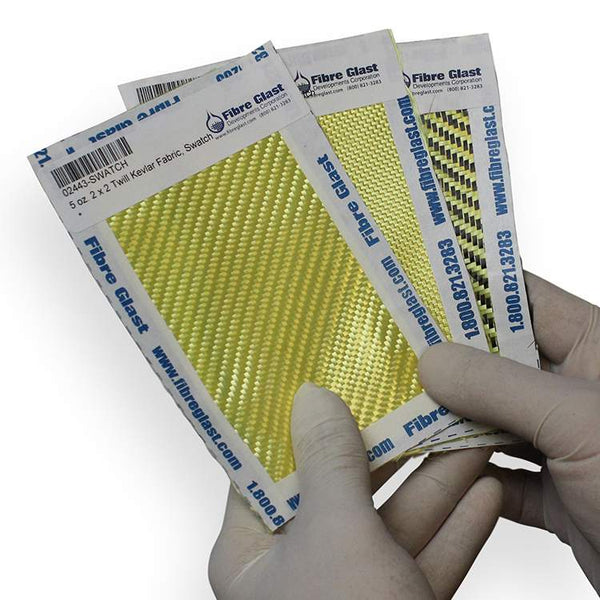 Kevlar Fabric Sample Pack | Kevlar & Hybrid Fabrics | Fibre Glast