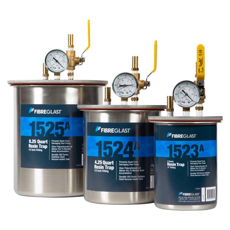 Resin Traps with 1/2 inch fittings | Fibre Glast